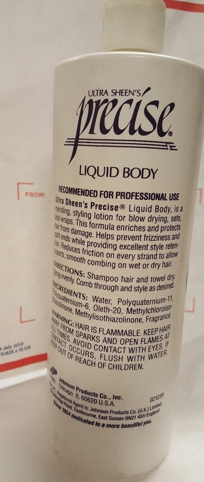 Ultra Sheen Precise Liquid Body For Styling & Mending Protects Hair 32 ...