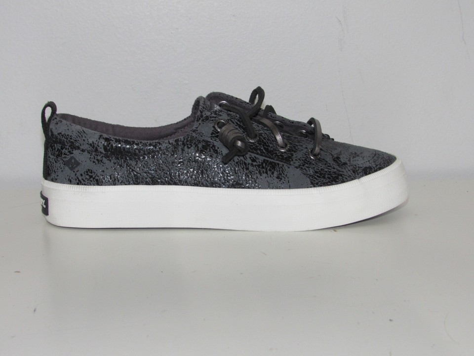 SPERRY WOMENS 5 CREST VIBE JERSEY SNEAKER SHOE COMFORT NAVY BLUE NEW IN ...