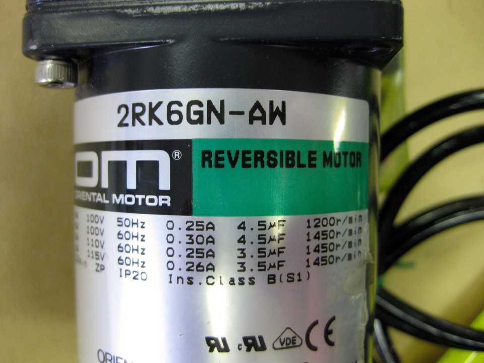 Oriental Motor 2RK6GN-AW Reversible Motor 2GN5K W/ Gear Head Japan | eBay