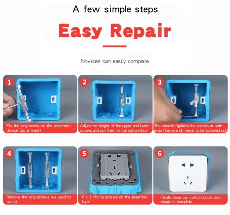 Back Box Knock Out Repair Tool Kit Broken lugs? Electrical box repair ...