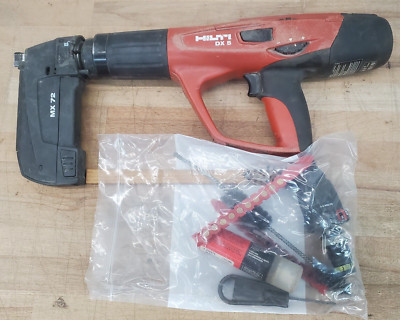 HILTI Fully Automatic Powder Nail Gun DX-5 F8 w/ HILTI MX-72 Magazine ...
