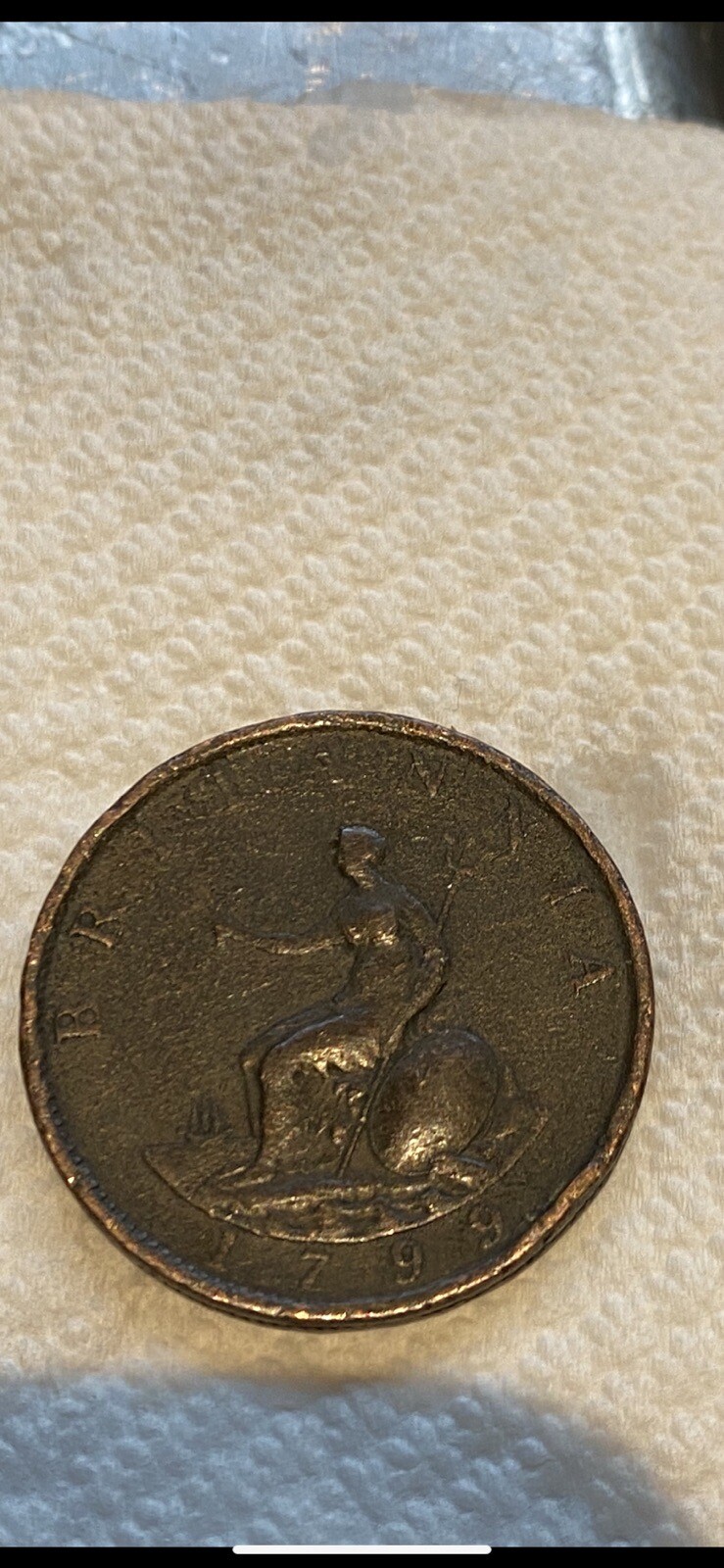 1799 GREAT BRITAIN KING GEORGE III HALF PENNY COIN FINE | eBay