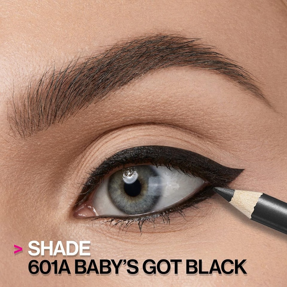 Color Icon Kohl Eyeliner Pencil Black, Long Lasting, Pigmented, Eye ...
