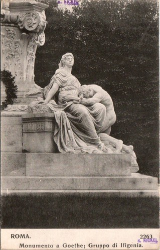 Rome Monument to Goethe Faust & Mignon Villa Borghese Postcard | eBay