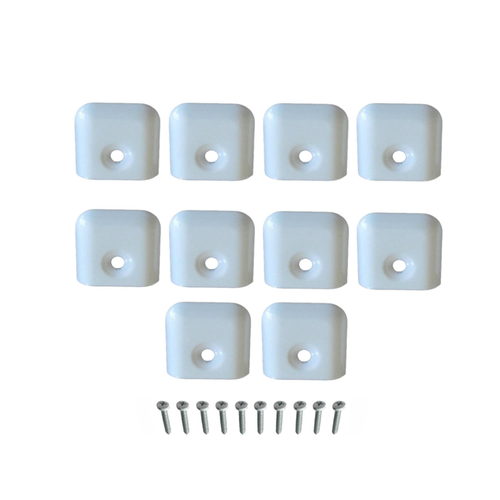 10 Pack RV Camper Trailer Aluminum White Flat End Cap for Trim Molding ...