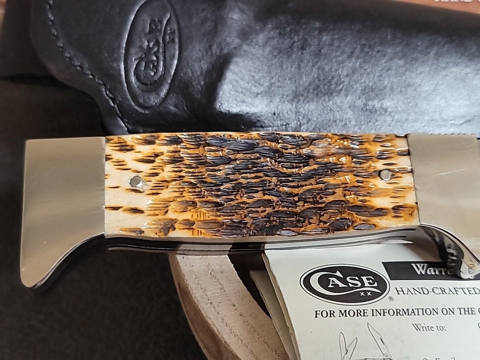 Case XX 765-5 SS Slab Side Stag Handle Fixed Blade Knife ~New In Box | eBay