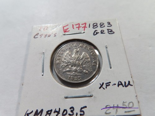 E177 Mexico 1883-Guanajuato, B 10 Centavos XF-AU | eBay