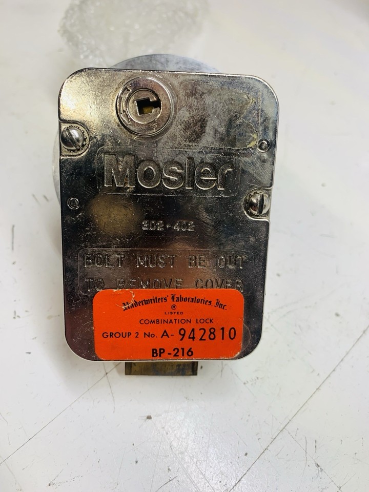 Vintage Mosler Group 2 Combination Lock W/Dial and Ring Key-Change ...