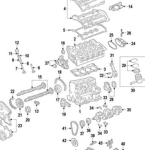 Audi A4 B7 Golf Jetta Passat 2.0T FSI Engine Chain,Tensioner,Valve ...