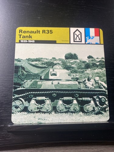 1977 edito-service WW2 france fact card renault r35 tank | eBay