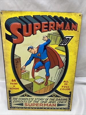 Superman Metal Wall Plaque Reproduction | eBay