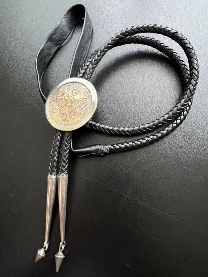 HOPI Watson Honanie Watson Honanie 14K STERLING Bolo Tie Hopi Navajo ...