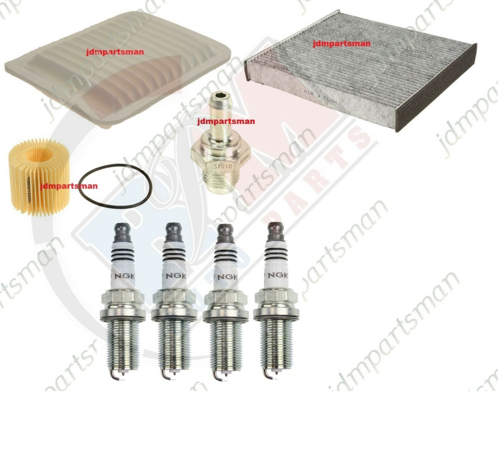 2009-2013 for Toyota Matrix 1.8L Tune Up Kit (w/Activated Charcoal ...