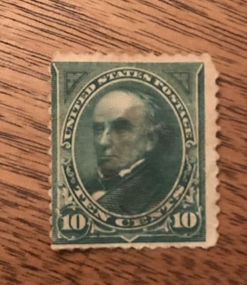 United States us stamp, Sc# 226 10c 10 CENT GREEN DANIEL WEBSTER 1890 ...