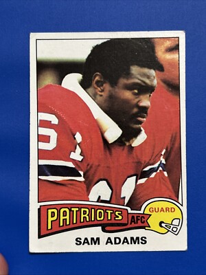 1975 Topps - #347 Sam Adams (RC). Rookie Card. New England Patriots | eBay