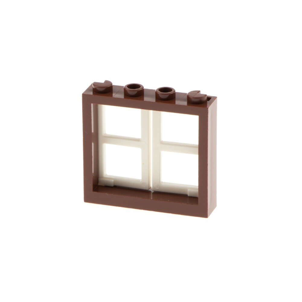 1x Lego Fenster Rahmen 1x4x3 rot braun 2 Flügel 1x2x3 weiß dick 60608 ...