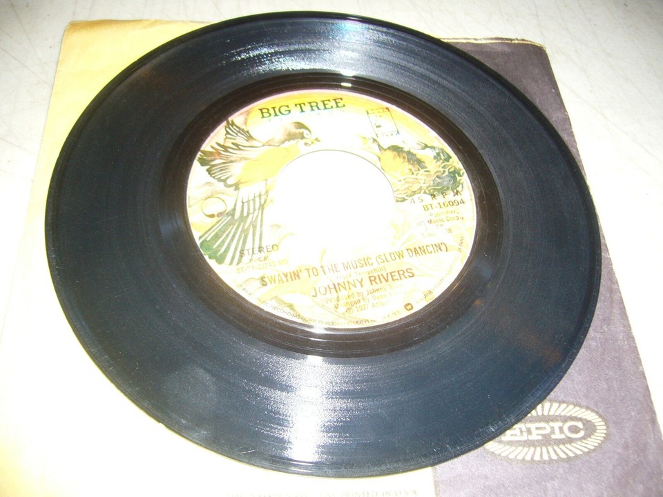 JOHNNY RIVERS SWAYIN' TO THE MUSIC / OUTSIDE HELP 45 VG+ Big Tree BT ...