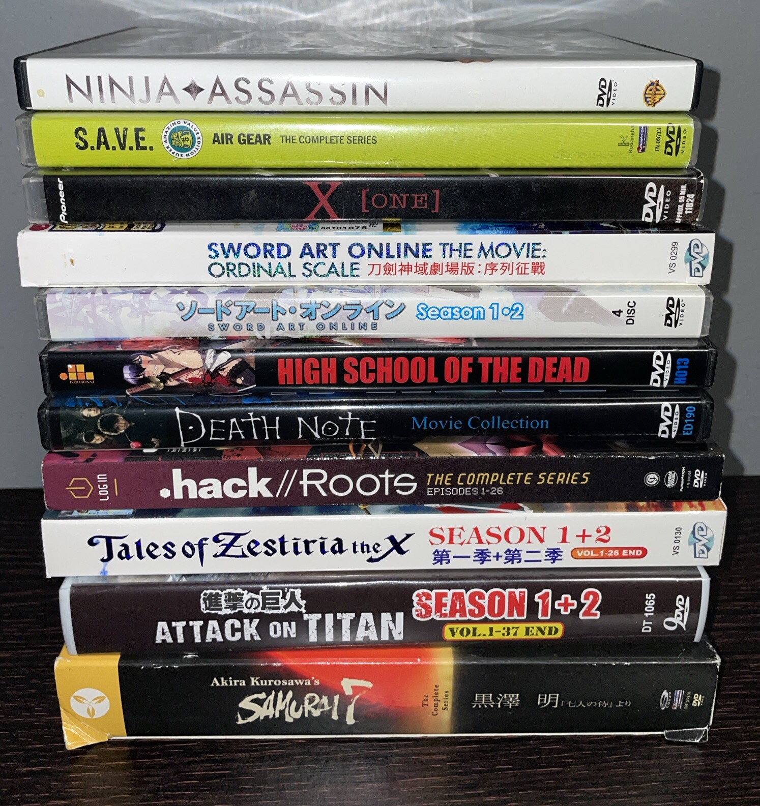 Anime DVD Collection Lot #3 Attack On Titan Sword Art Online Death Note ...
