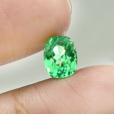 AAA Natural Ceylon Green Color Parti Sapphire Loose Cushion Cut ...