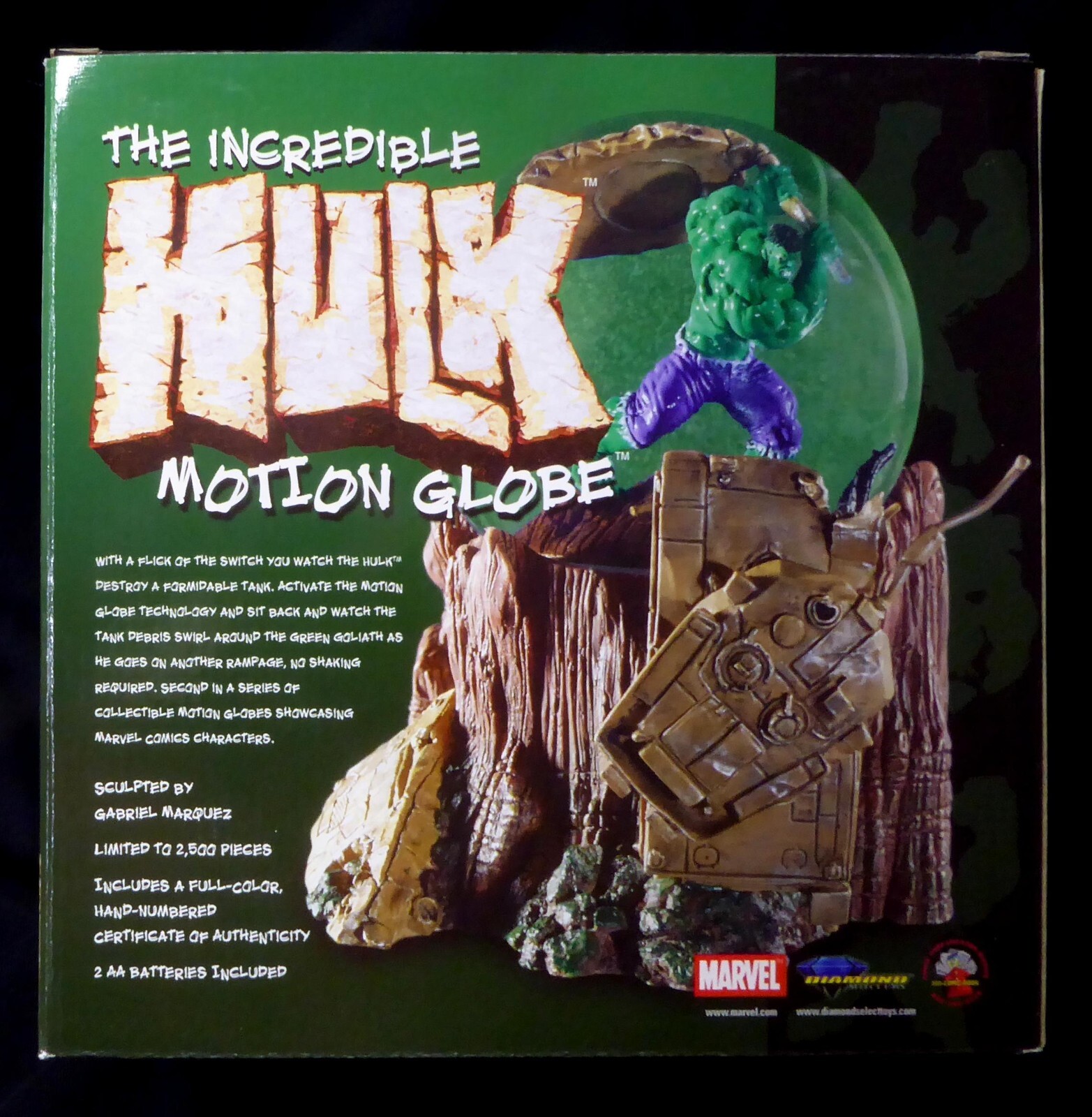 Incredible Hulk Marvel Comics Movie Motion Globe Statue New 2004 ...