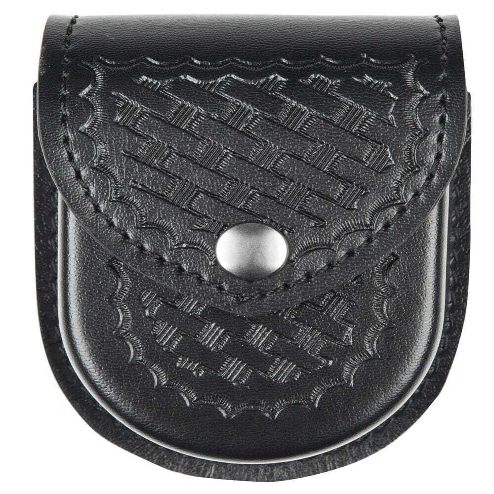 Safariland 290 Double Handcuff Pouch Synthetic Chrome Snap Basket Weave ...