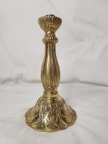 Vintage 8" Brass Pond Lily Accented Lamp Column Insert - Replacement ...