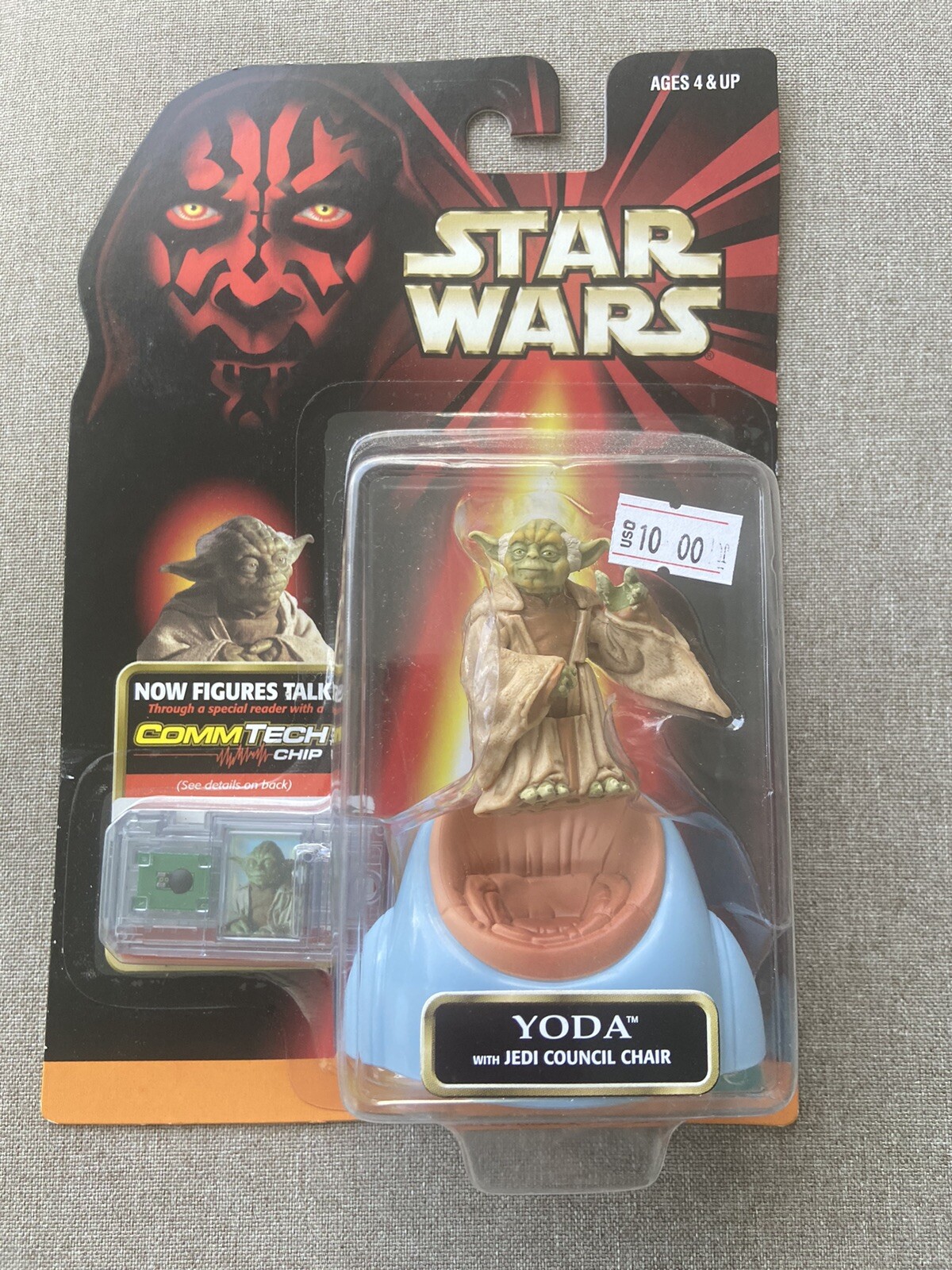 Hasbro Kenner Star Wars Yoda Jedi Council Chair Action Figure Episode 1 ...
