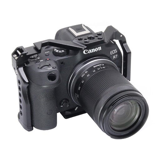 Camera Cage Video Rig Tripod Adapter with Cold Shoe Adapter For Canon ...