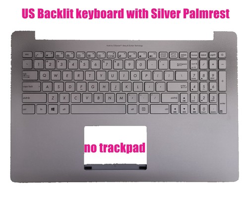 US Silver Palmrest backlit keyboard for Asus G501J/G501JM/G501JW | eBay
