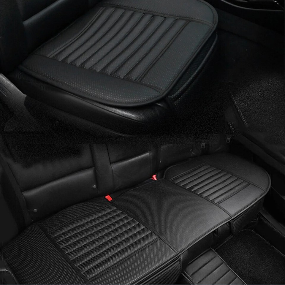 Universal Rear Back Car Seat Cover Protector PU Leather Mat Pad Chair ...