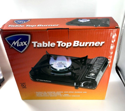 Max Burton Metal Portable Lightweight Camping Stove Table Top Gas ...