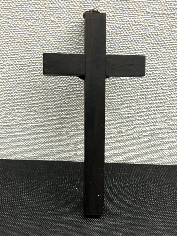 Ancien Crucifix Croix Pendentif en Bois Ebène et Laiton | eBay