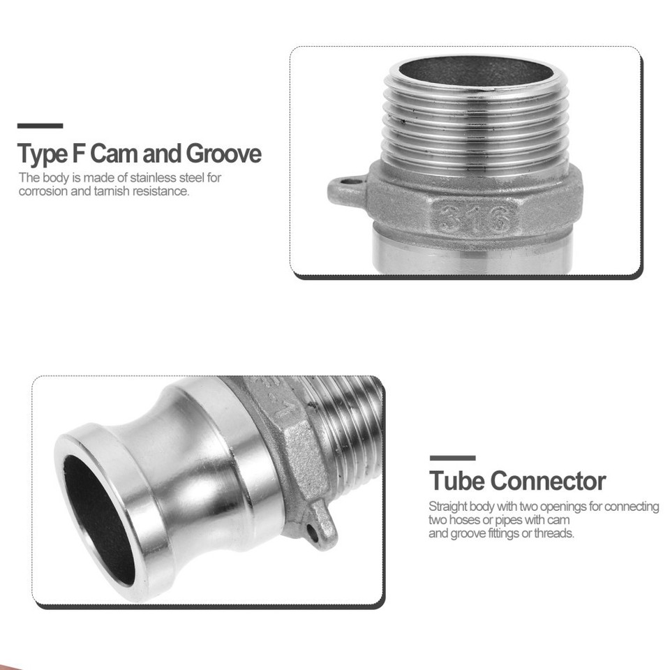 Hose Quick Release Connector Groove Fittings Stainless Camlock Type ...