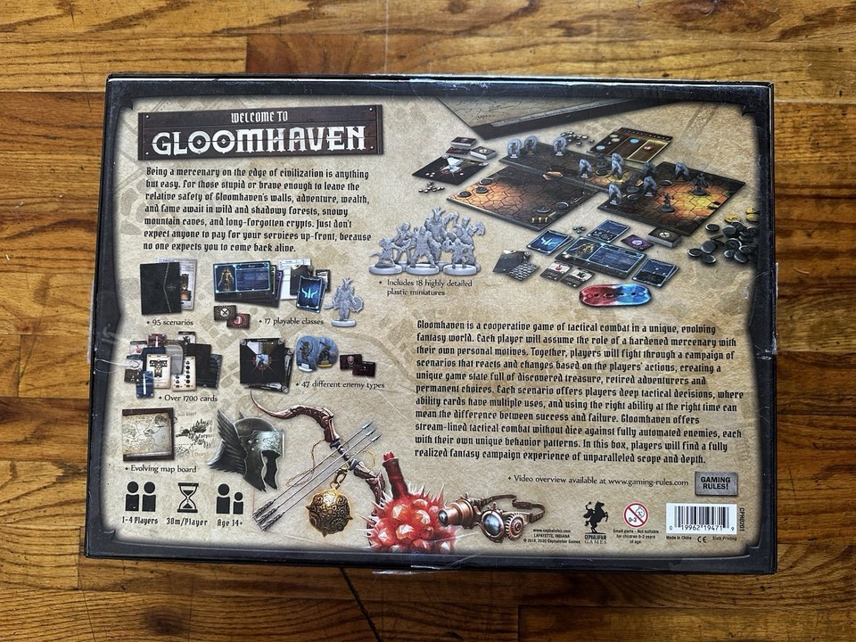 Gloomhaven Board Game – New Open Box – Unpunched, Complete ...
