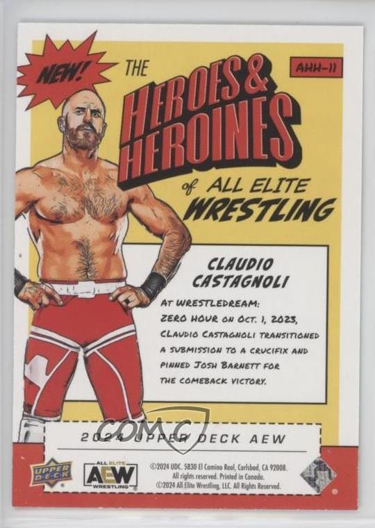 2024 AEW All Elite Wrestling Heroes and Heroines Green /99 Claudio ...
