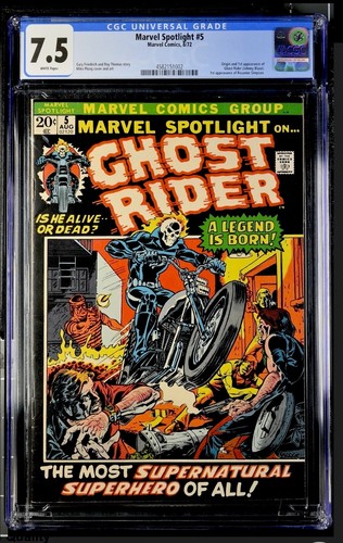 Marvel Spotlight #5 CGC 7.5 1st App Ghost Rider - ((WHITE PAGES)) 🔥💎🔥💎🔥 ...