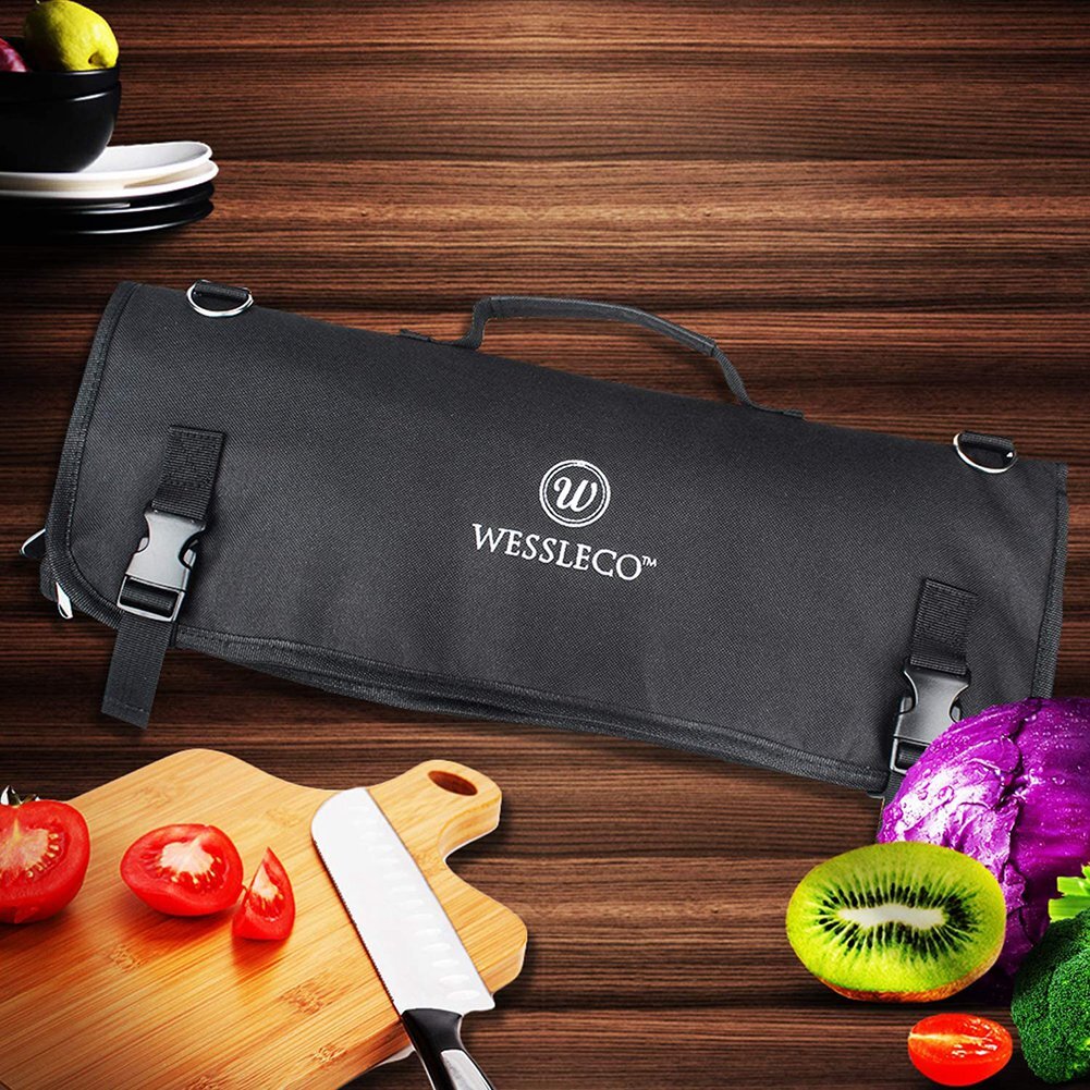 1X( Bag Nylon Chef Roll Bag with 8 for Kitchen Accessories Portable ...