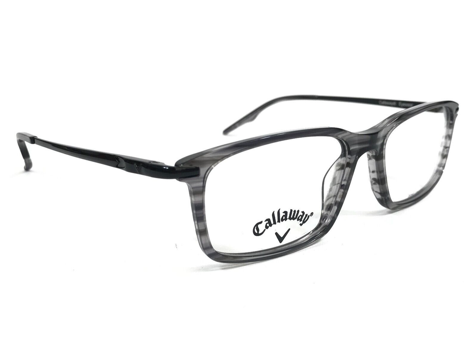 Callaway Eyeglasses Frames STRIKE GRY Striped Gray Horn Rectangle 55-18 ...