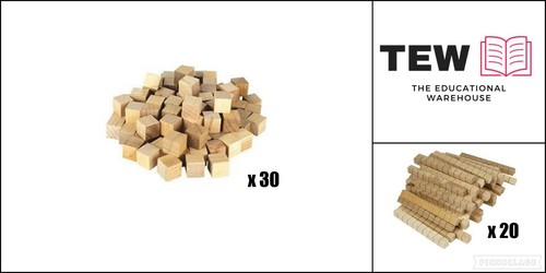 MAB Base Ten Maths Blocks 20 Tens & 30 Units Teacher Resource Place ...