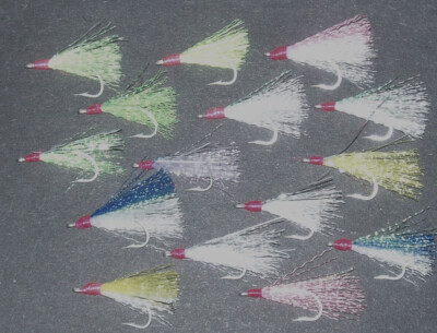 15 NEW POMPANO # 2 MUSTAD FLIES POMPANO JIGS NYLON LURES FREE SHIPPING ...