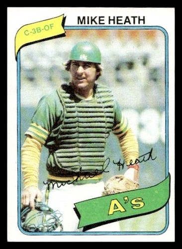 1980 Topps #687 Mike Heath Oakland Athletics Baseball card | eBay