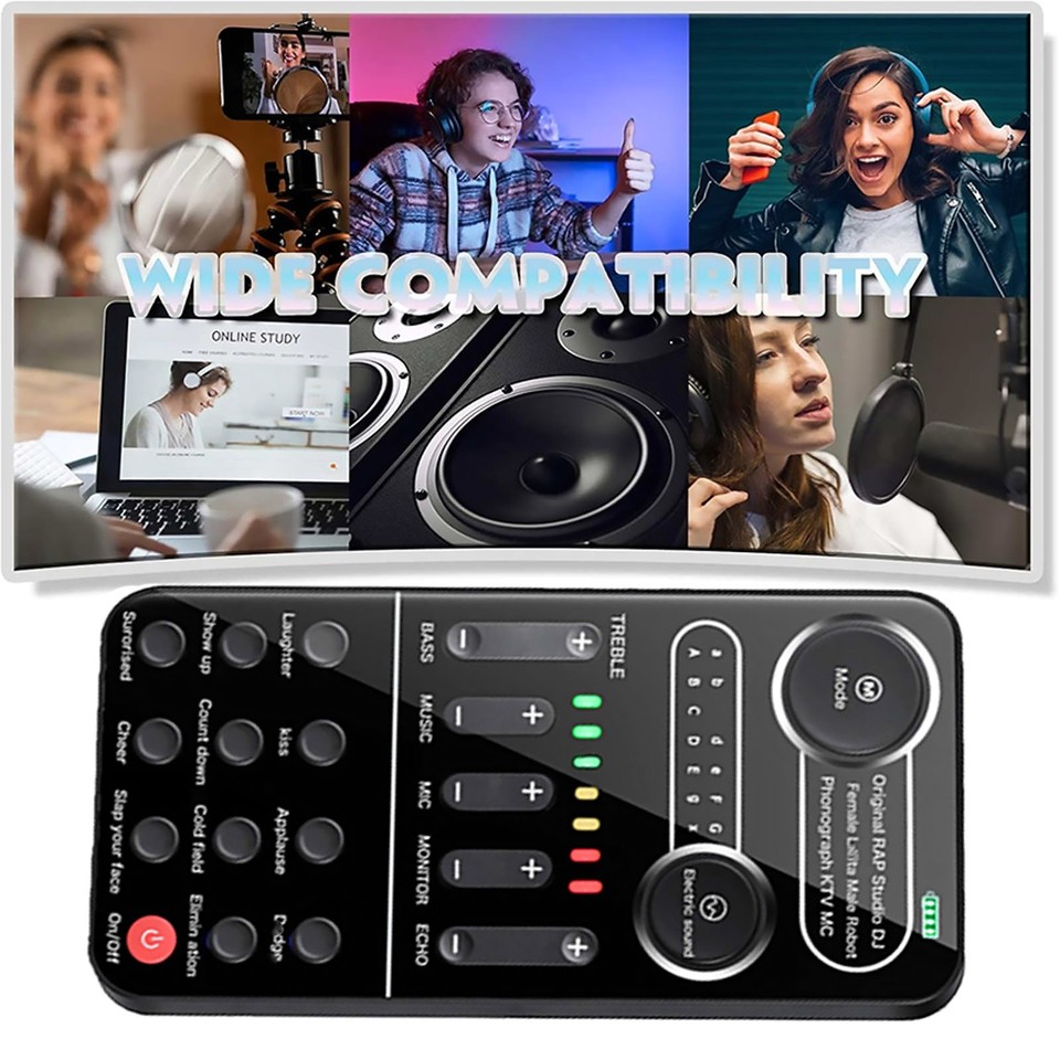 For Podcast Sound Card Portable Mixer with Evading Function 13 ...