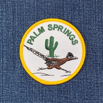 Palm Springs Patch - Embroidered California Roadrunner Badge 3" (Iron ...