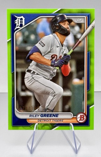 Riley Greene 2024 Bowman #16 Neon Green #/399 Detroit Tigers | eBay