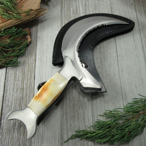 FANTASY KNIFE | 10" Boline Moon Crest Ritual Sickle Curved Blade Wiccan ...