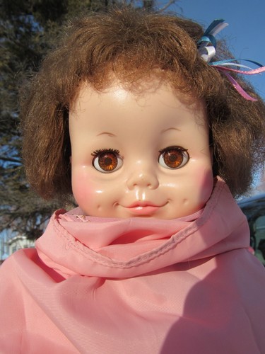 VINTAGE DOLL FELT FACE CLOTH BODY DRESS MARY MONT ITALY CREAZIONI LENCI ...
