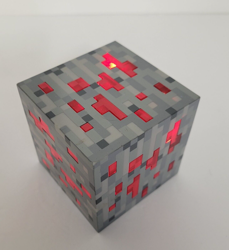 Minecraft Light Redstone Ore Nightlight 2012 ThinkGeek Touch Cube ...