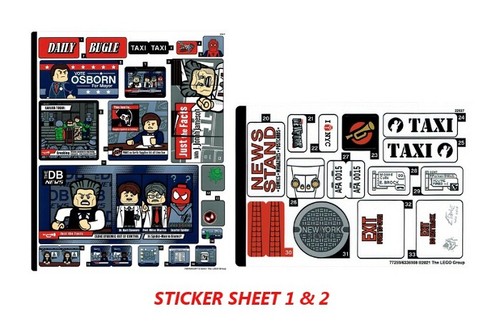 LEGO 76178 - Spider-Man - Daily Bugle - STICKER SHEET 1 & 2 | eBay