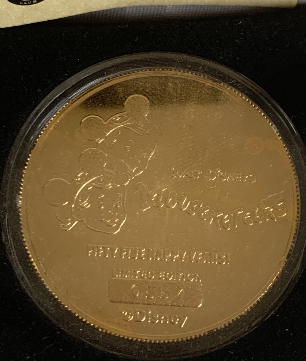 Mickey Mouse Club - 24kt Gold Plated Coin (Fifty Happy Years ...