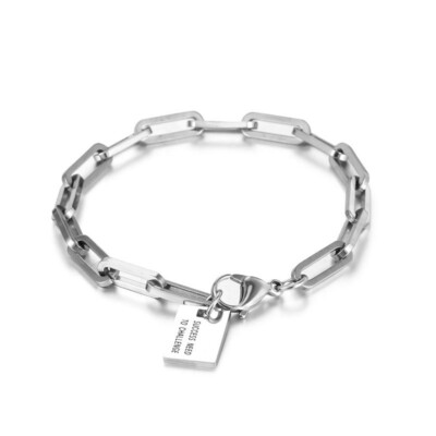 Stainless steel loop bracelet Fashion brand design simple hip hop ...